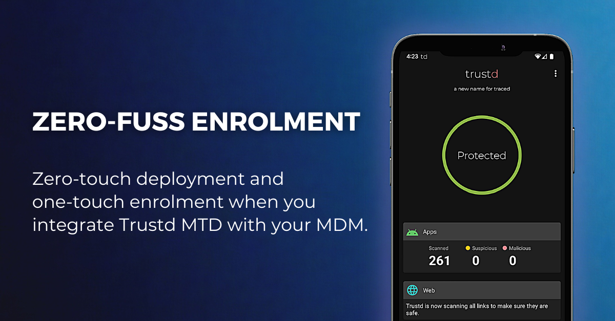 New: One-Touch Enrolment in Trustd MTD | Traced